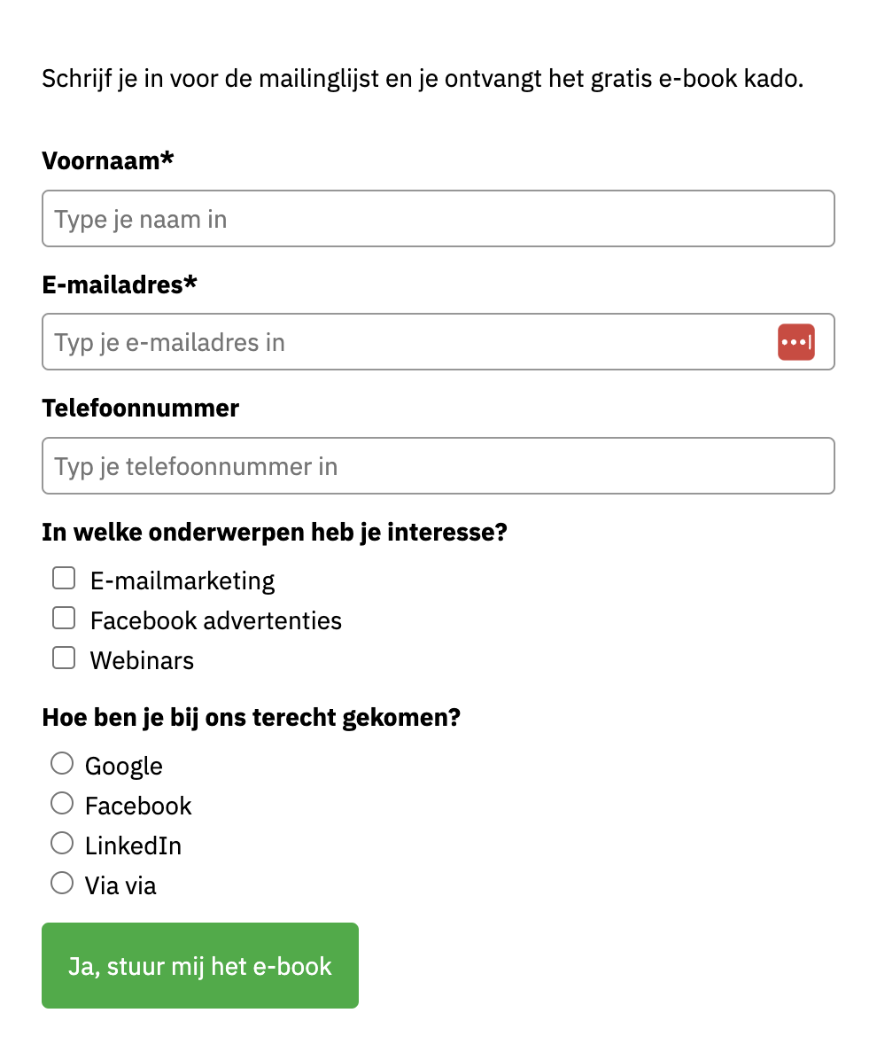 Formulieren - MailTribe